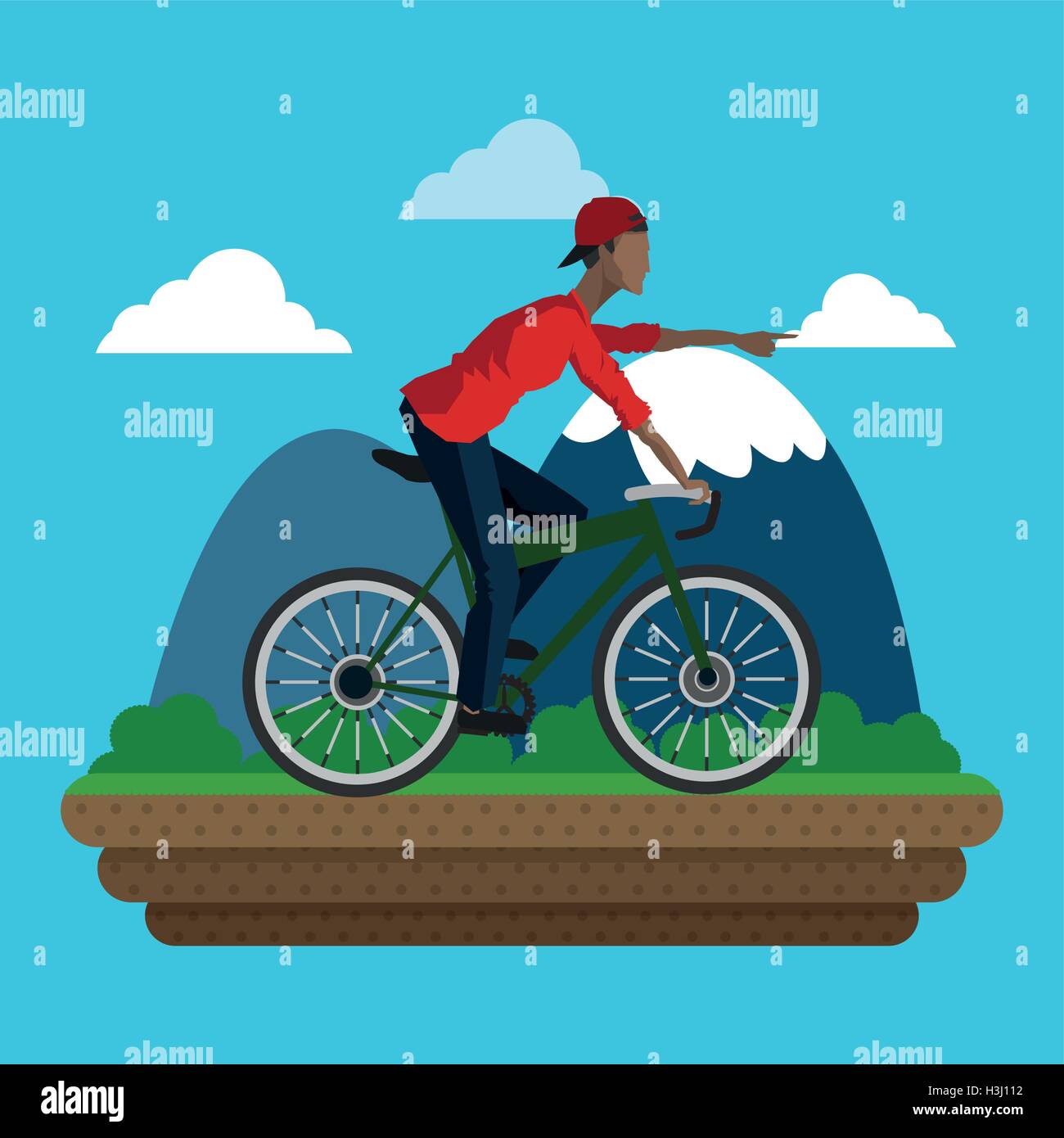 bike and cyclist icons image Stock Vector Image & Art - Alamy