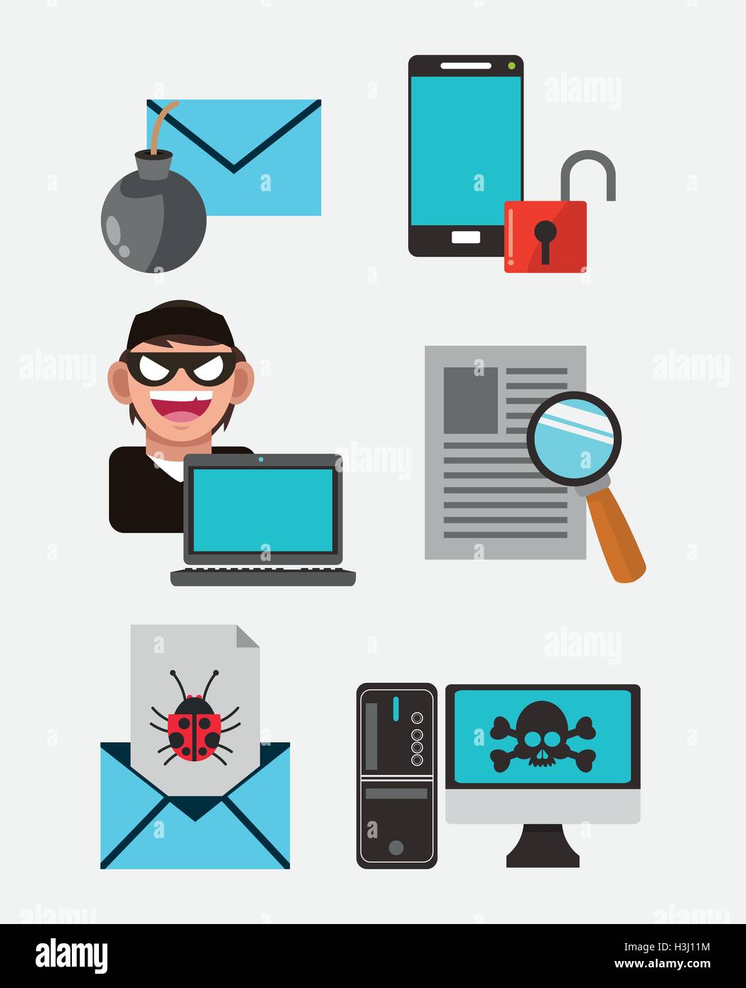 internet security related icons image Stock Vector Image & Art - Alamy