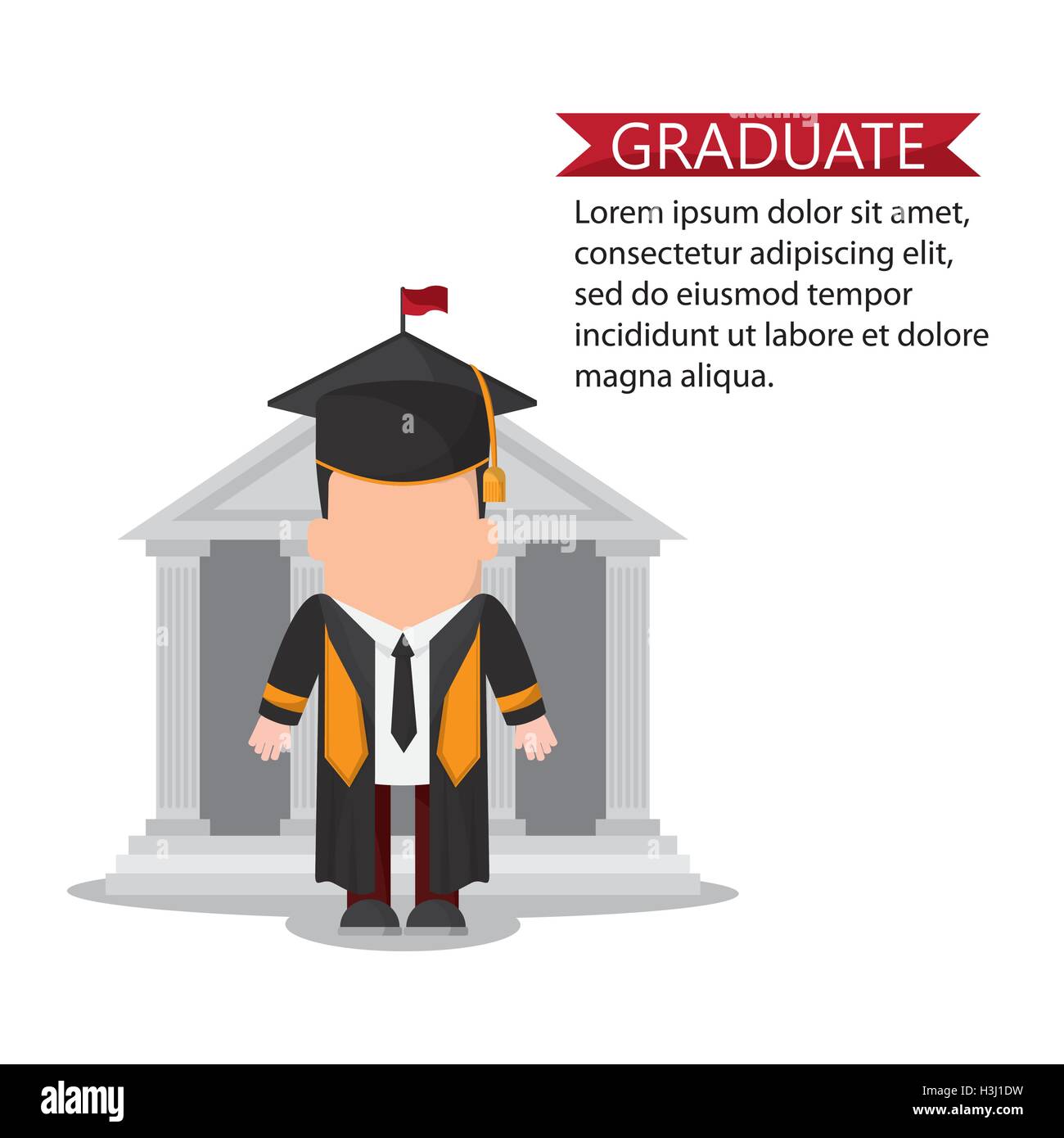 graduation cap boy graduate university icon. Vector graphic Stock ...