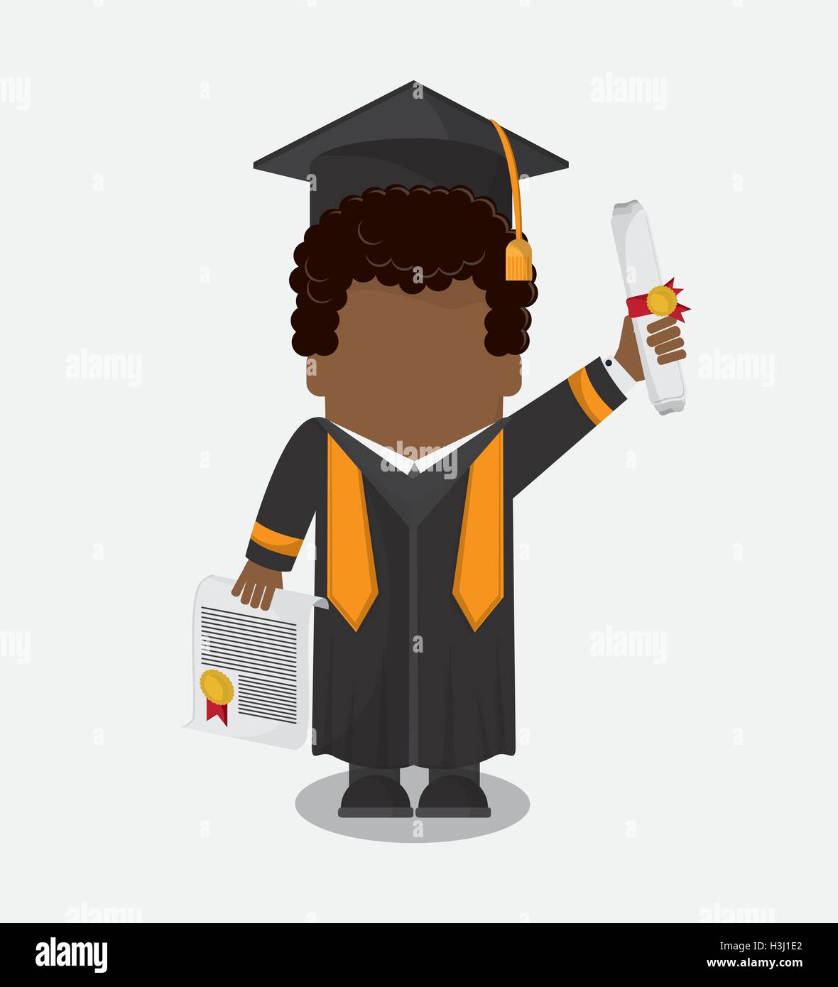 graduation cap boy graduate university icon. Vector graphic Stock ...