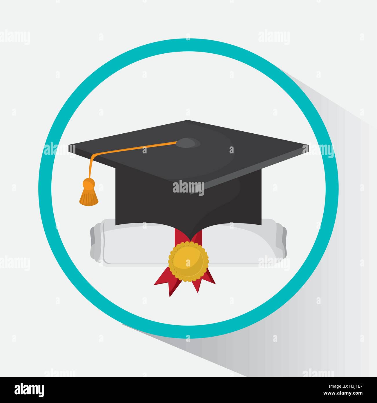 graduation cap graduate university icon. Vector graphic Stock Vector ...