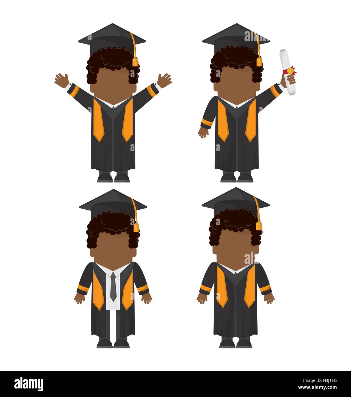graduation cap boy graduate university icon. Vector graphic Stock ...
