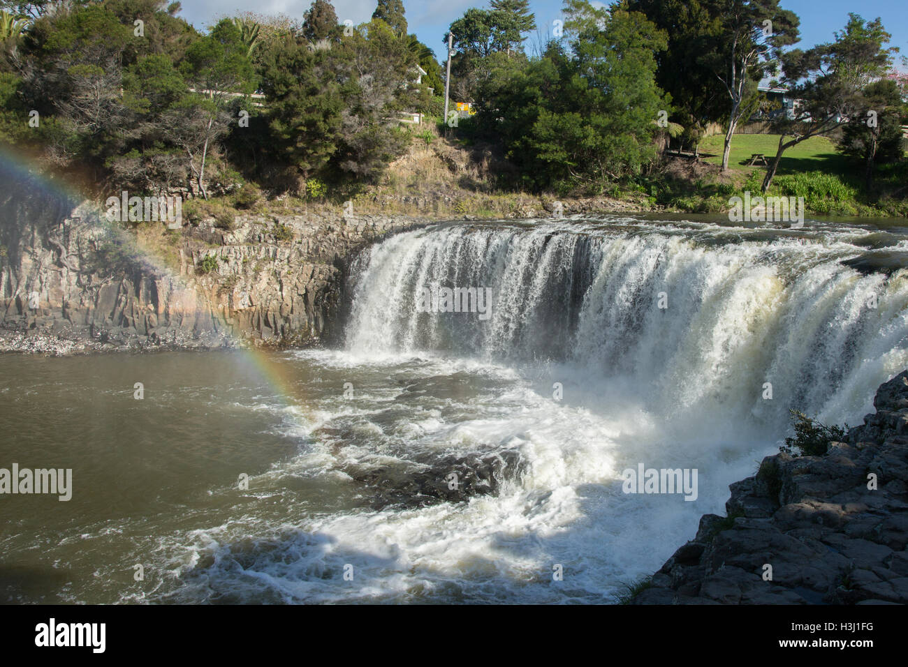 Haruru Falls near Paihia in the Bay of Islands, New Zealand Stock Photo ...