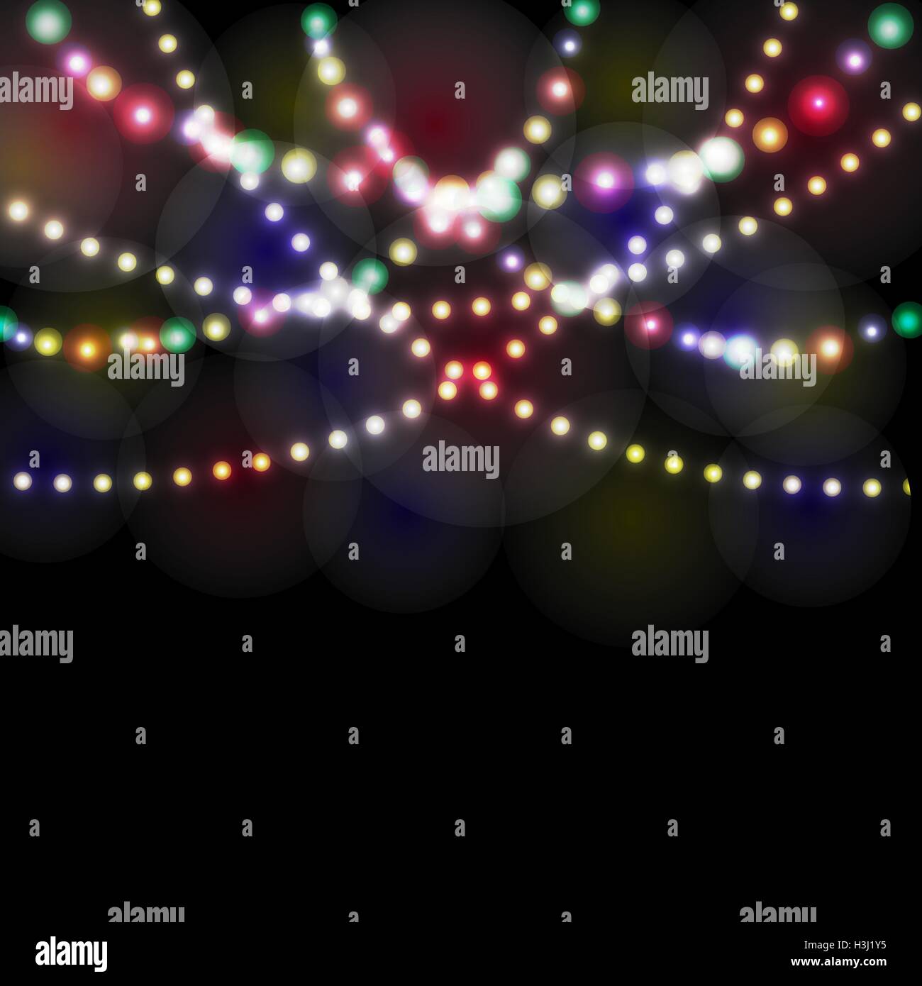 Refraction festive lights in the background of the night illustration ...