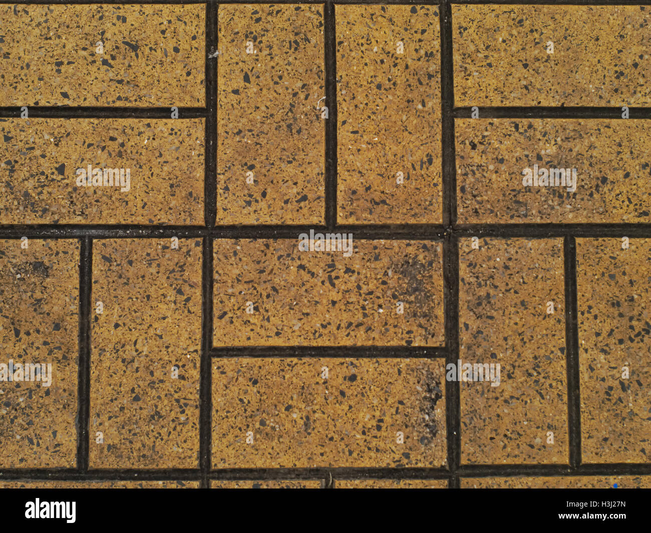 closeup shot of old and stained rectangle brown brick tiles background ...