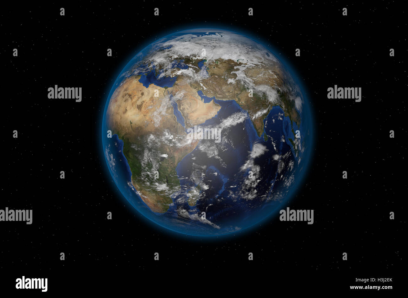 3D render of realistic planet Earth Stock Photo - Alamy