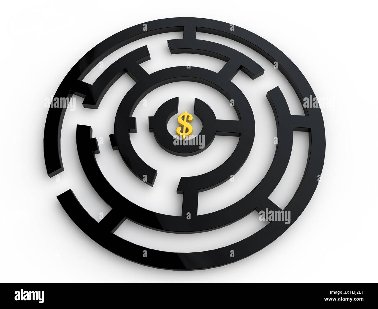 Dollar symbol in maze Stock Photo - Alamy