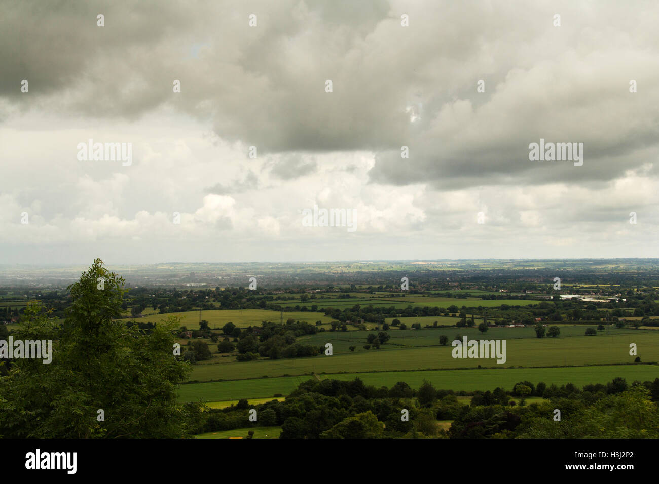 Cloudy view over the Chilterns in Buckinghamshire, England Stock Photo ...