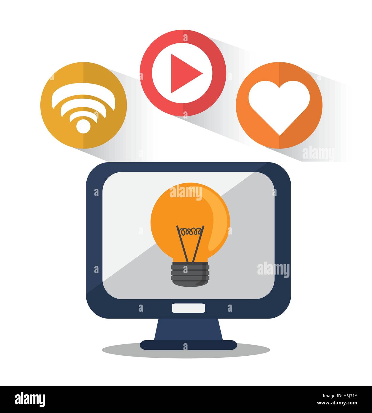 Computer and social media design Stock Vector Image & Art - Alamy