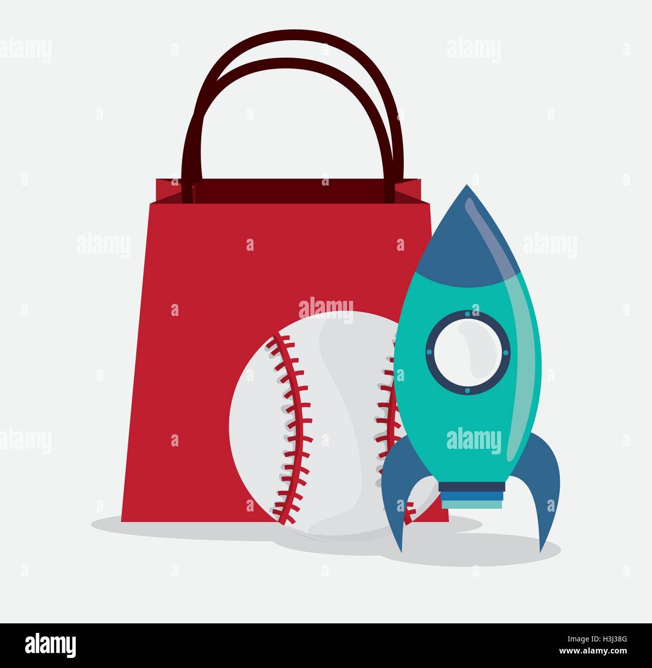 Baseball and rocket toy and game design Stock Vector Image & Art - Alamy