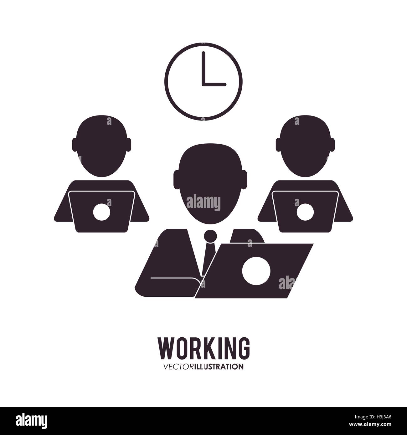 pictograms working icon design Stock Vector Image & Art - Alamy