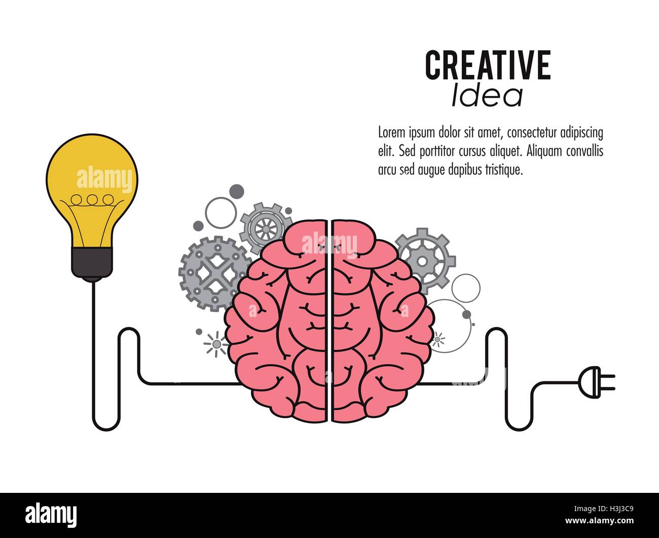 Creative mind and idea icon design, vector illustration Stock Vector ...