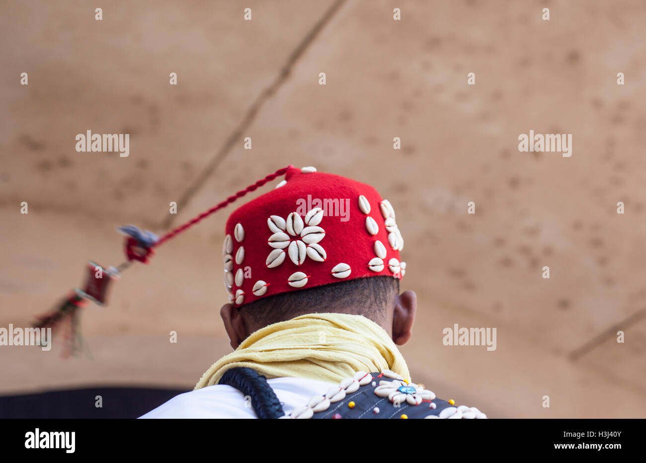 Arabic musician spinning his hat string at the Almossassa Culture ...