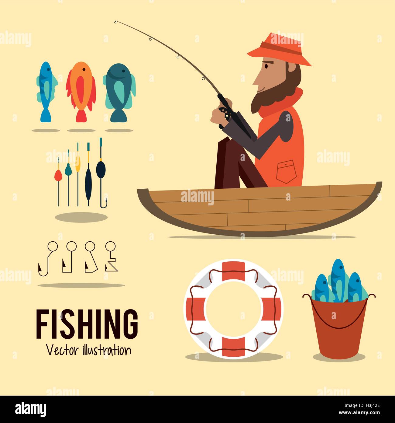 Fishing graphic design Stock Vector Image & Art - Alamy