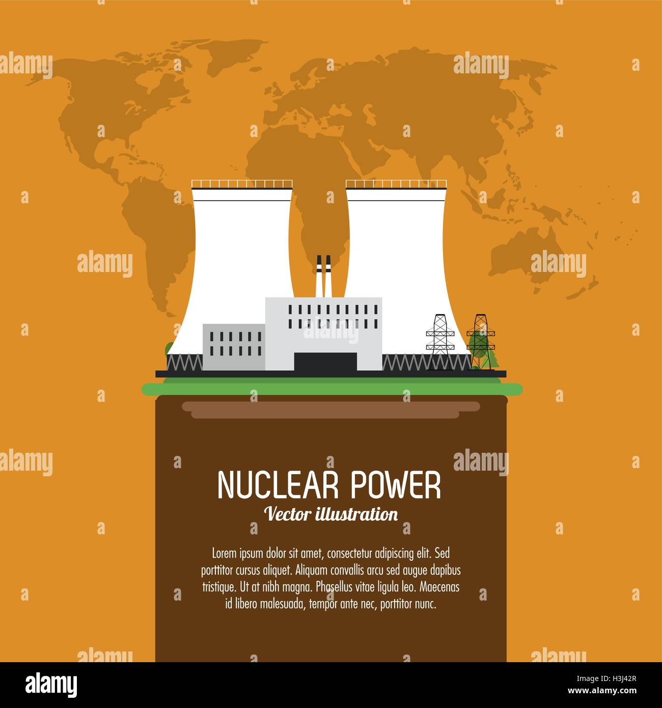 Nuclear design. danger and industry concept Stock Vector Image & Art ...