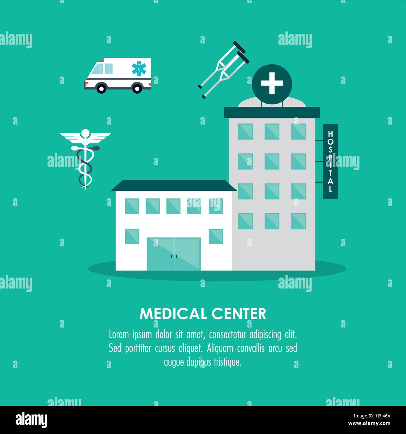 Medical center illustration , vector illustration Stock Vector Image ...
