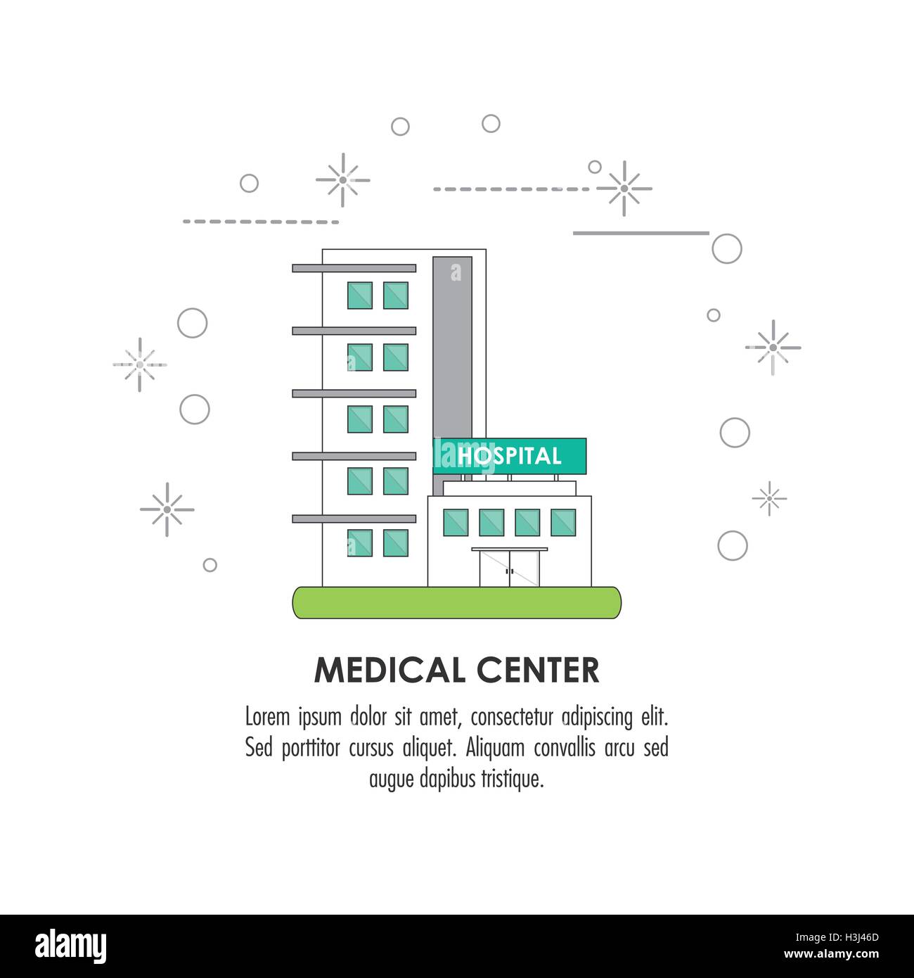Medical center illustration , vector illustration Stock Vector Image ...