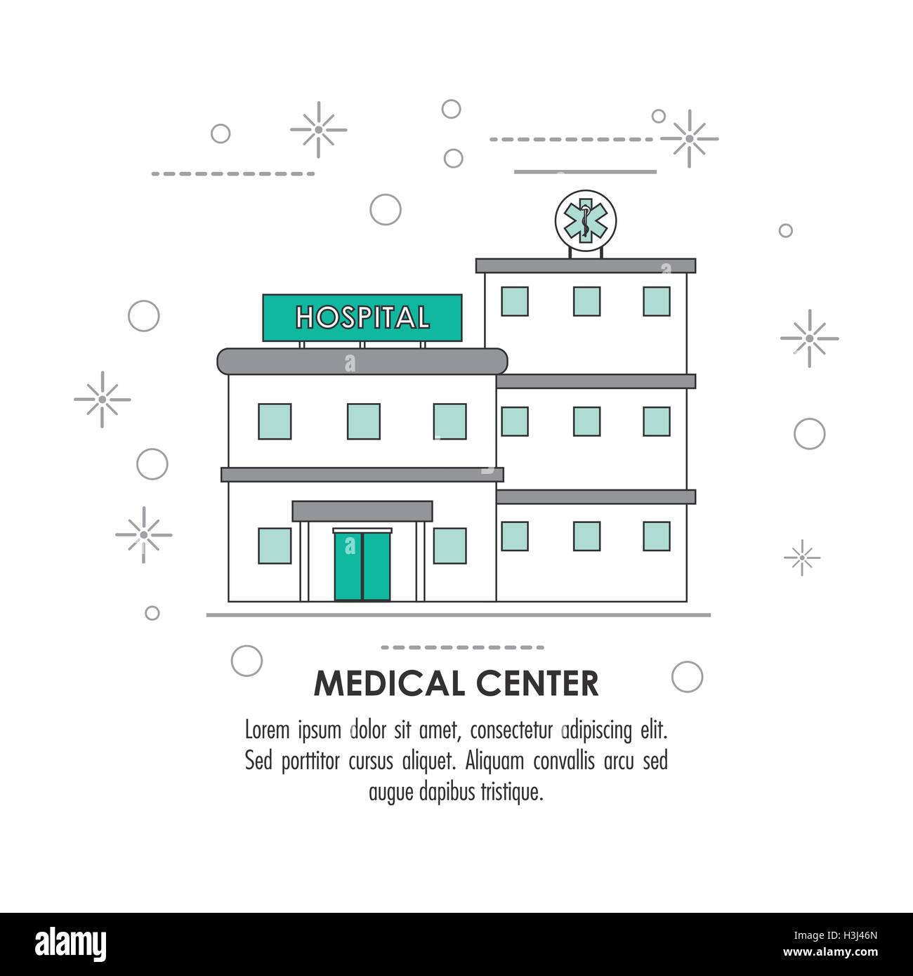 Medical center illustration , vector illustration Stock Vector Image ...