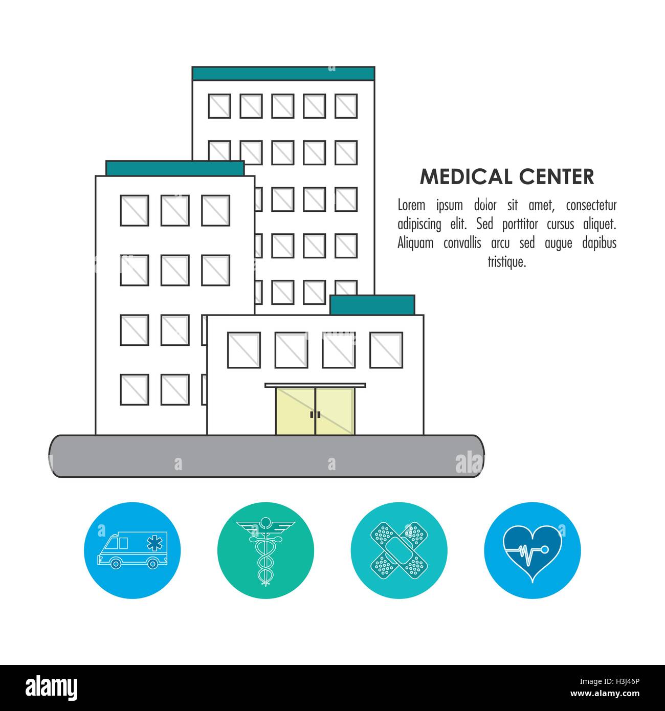 Medical center illustration , vector illustration Stock Vector Image ...