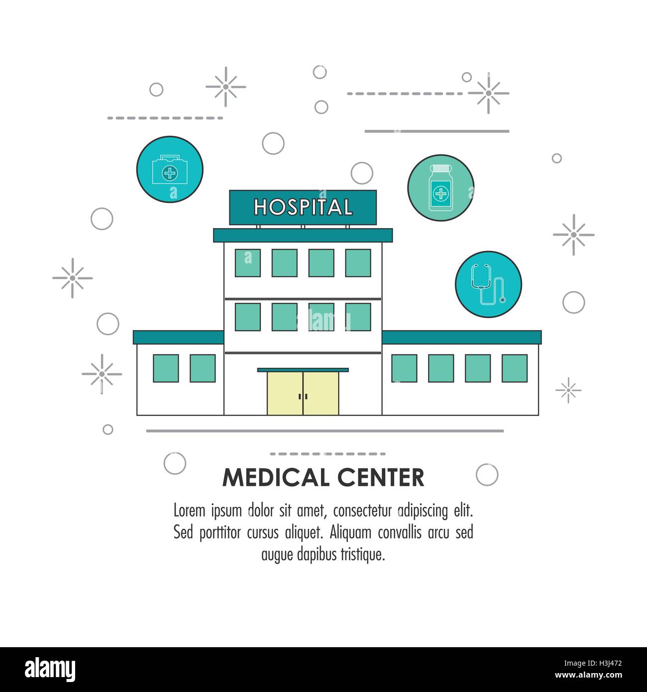 Medical center illustration , vector illustration Stock Vector Image ...