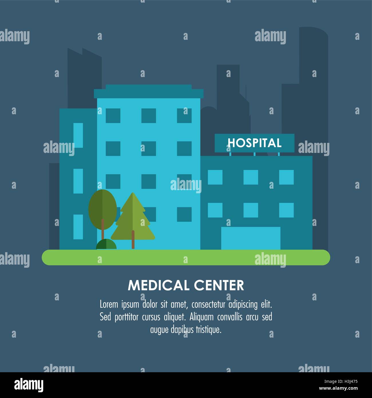 Medical center illustration , vector illustration Stock Vector Image ...