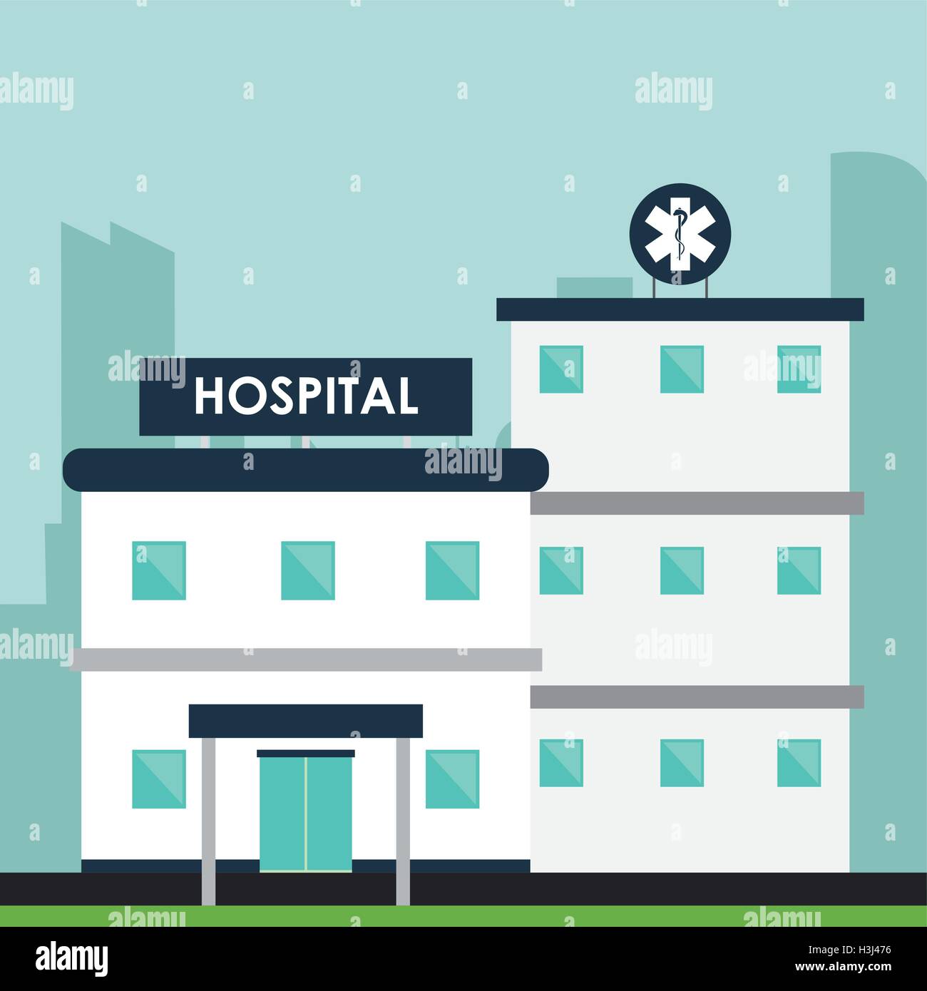 Medical center illustration , vector illustration Stock Vector Image ...