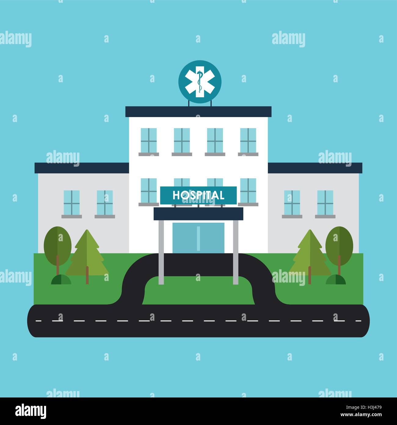 Medical center illustration , vector illustration Stock Vector Image ...