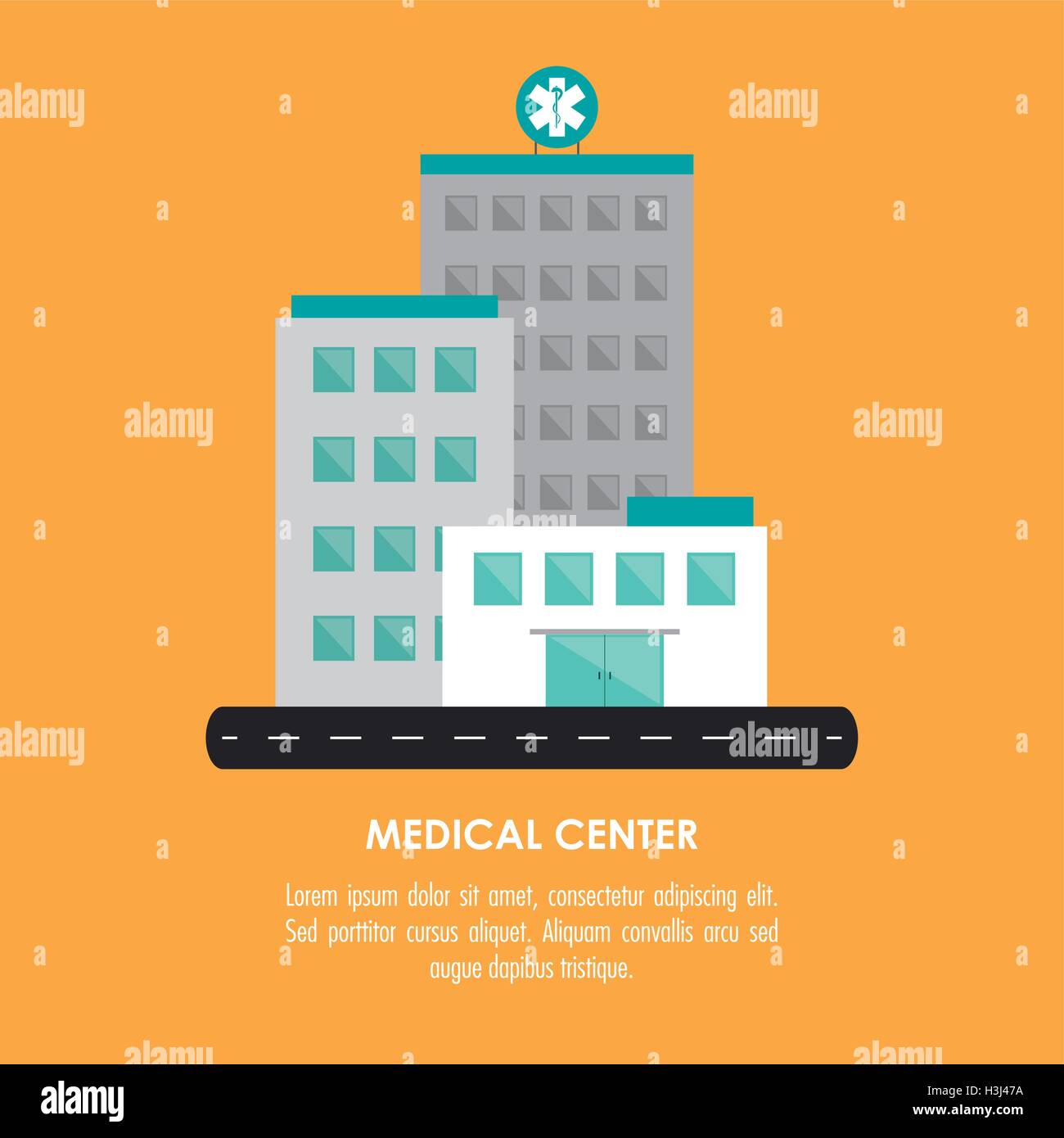 Medical center illustration , vector illustration Stock Vector Image ...