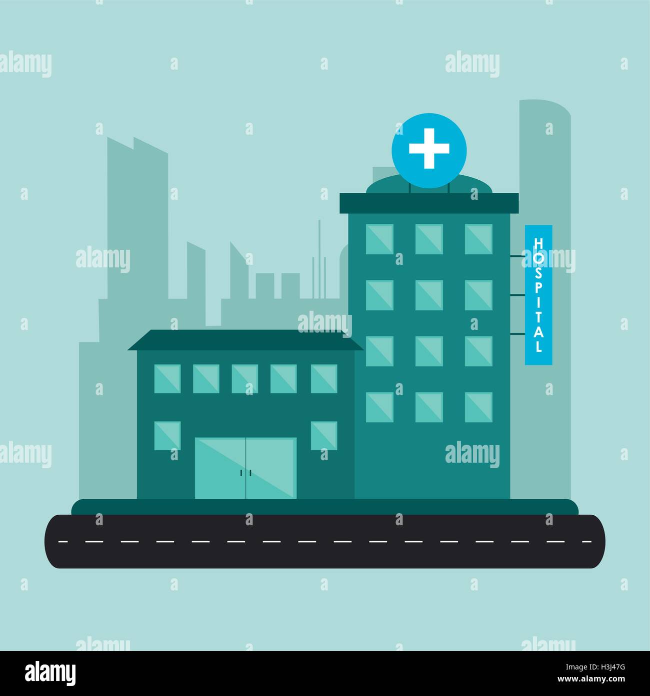 Medical center illustration , vector illustration Stock Vector Image ...