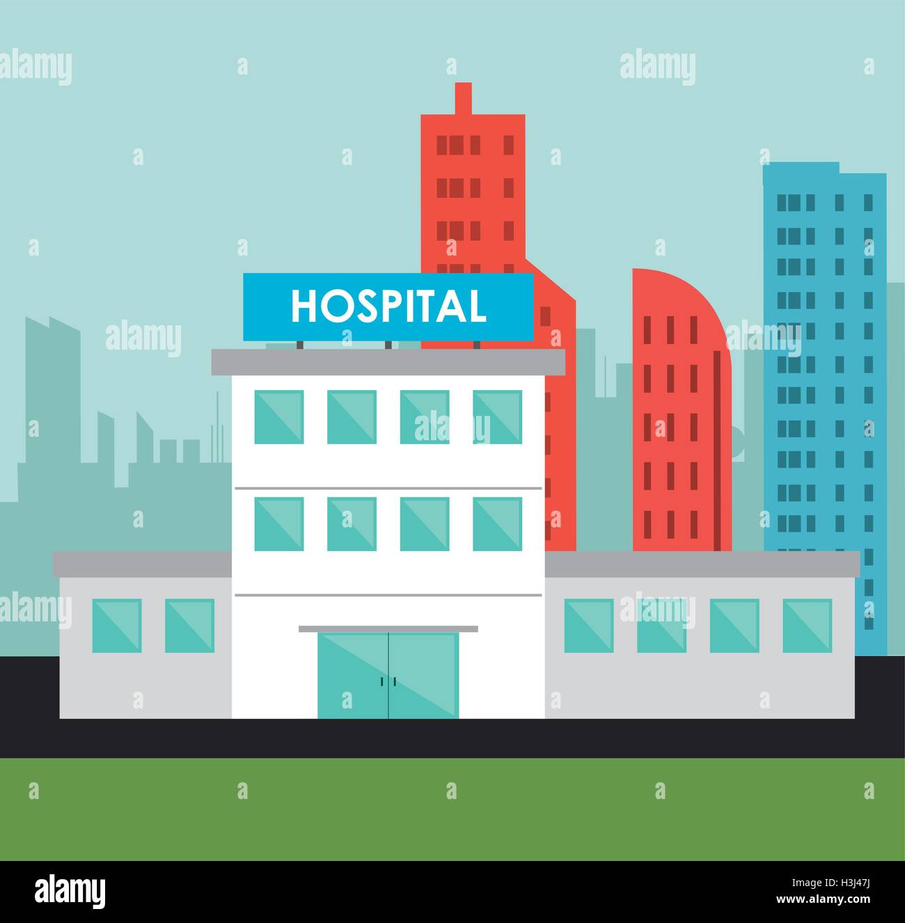 Medical center illustration , vector illustration Stock Vector Image ...