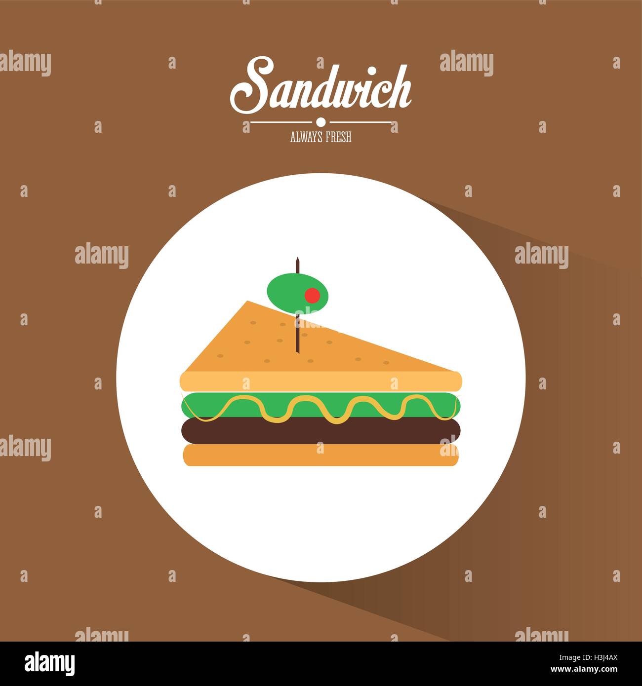 Sandwich design. fast food illustration. menu concept Stock Vector ...