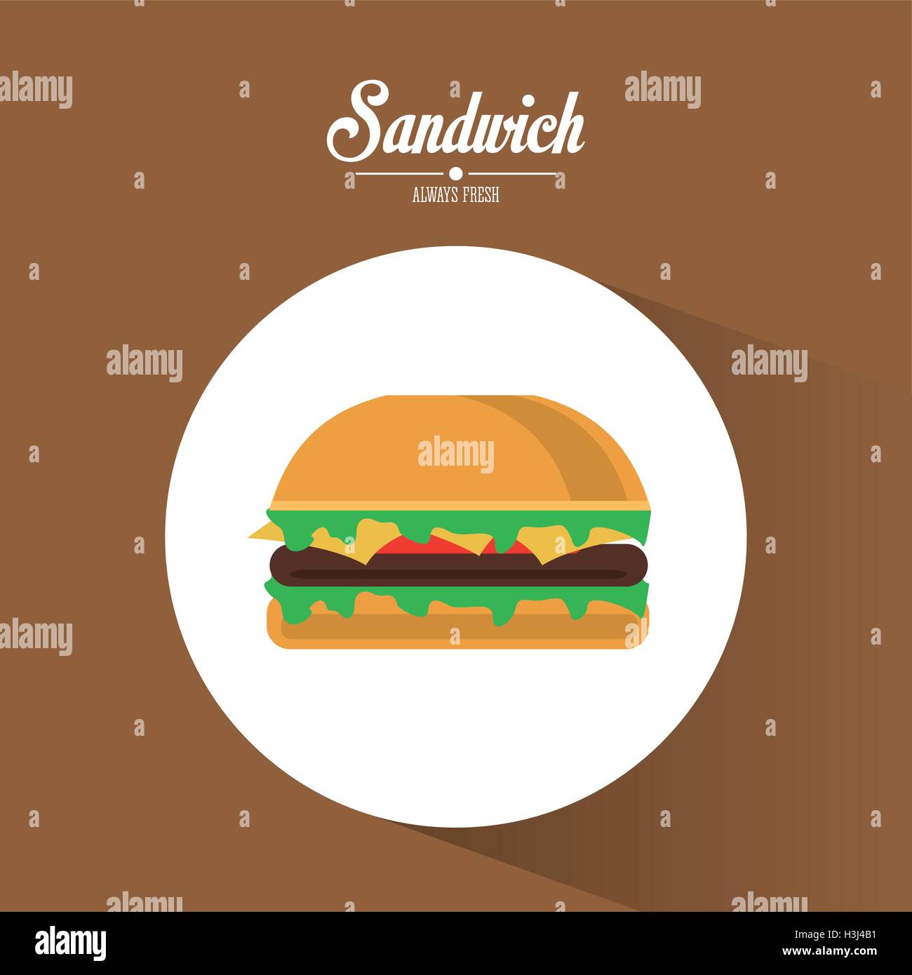 Sandwich design. fast food illustration. menu concept Stock Vector ...