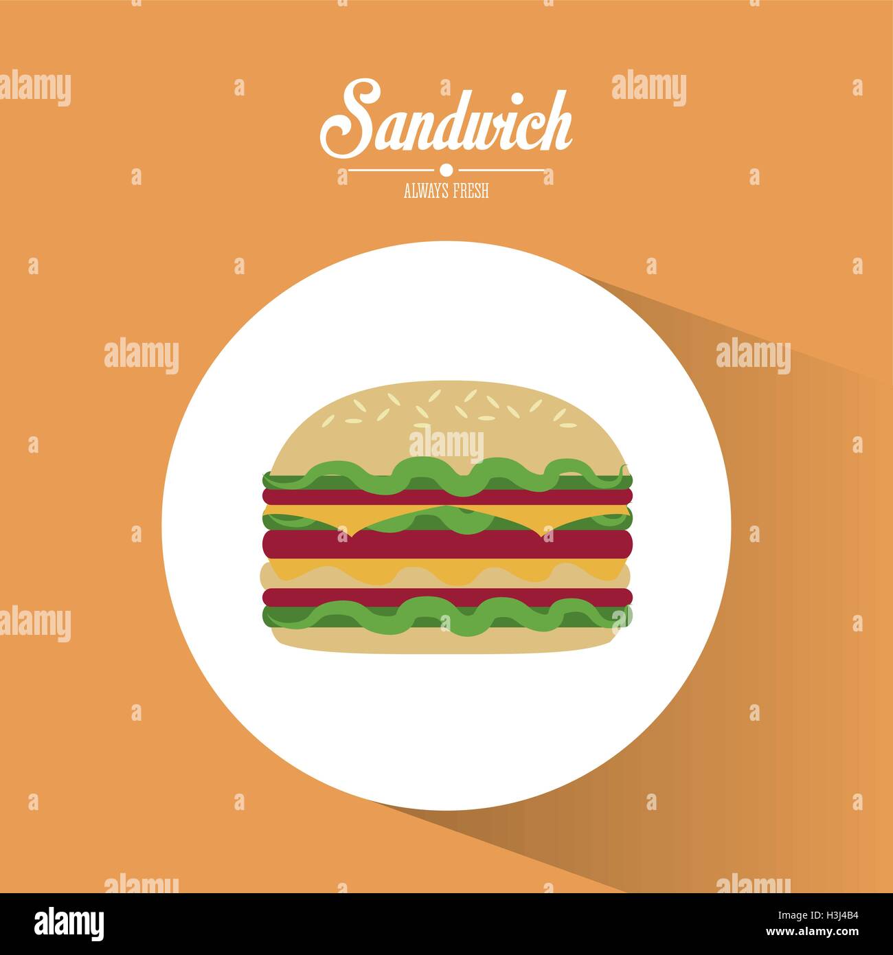 Sandwich design. fast food illustration. menu concept Stock Vector ...