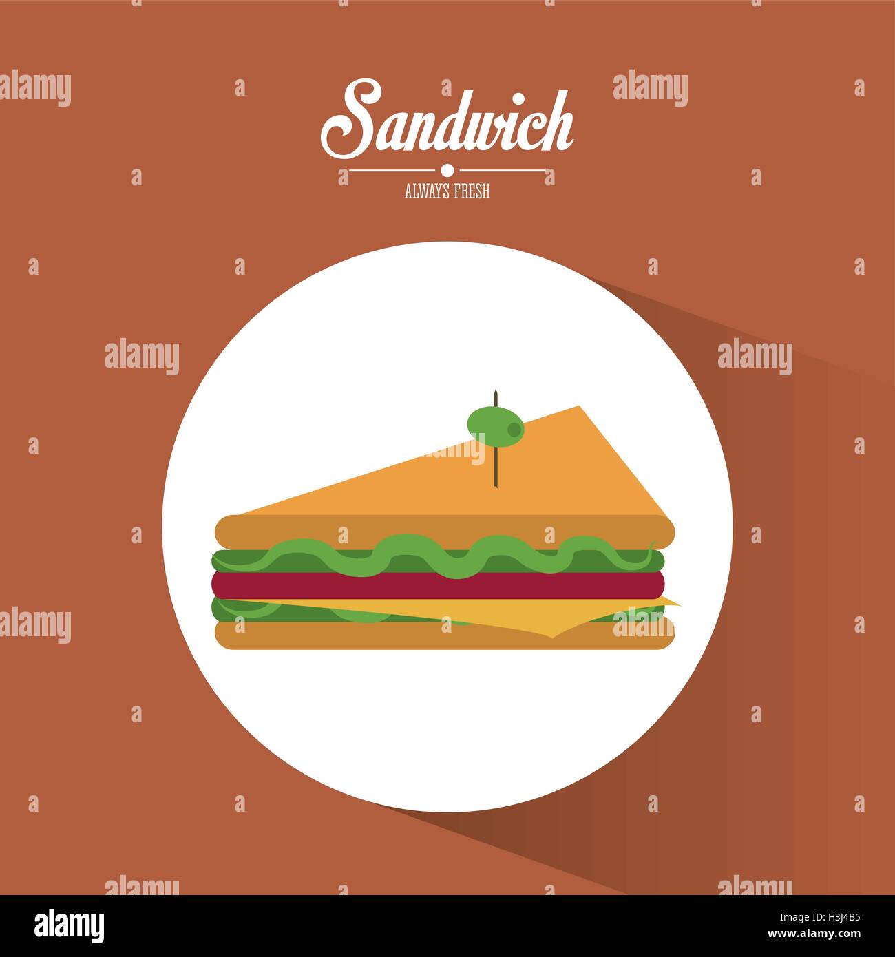 Sandwich design. fast food illustration. menu concept Stock Vector ...