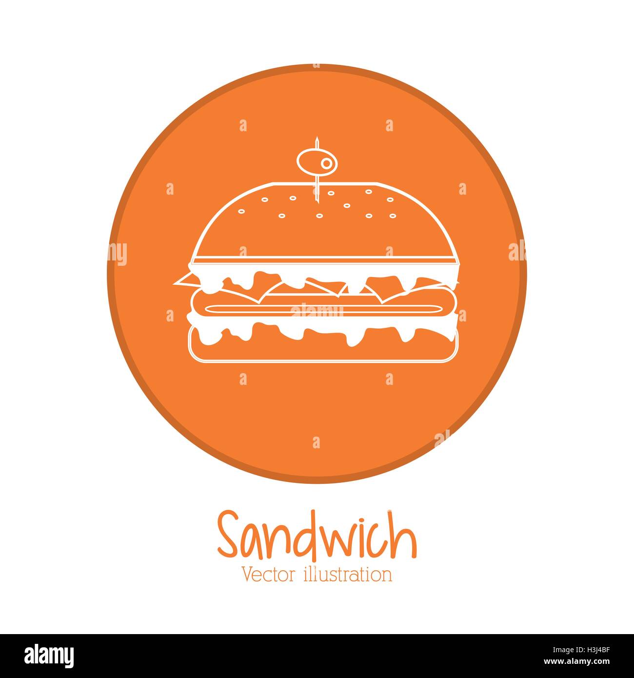 Sandwich design. fast food illustration. menu concept Stock Vector ...