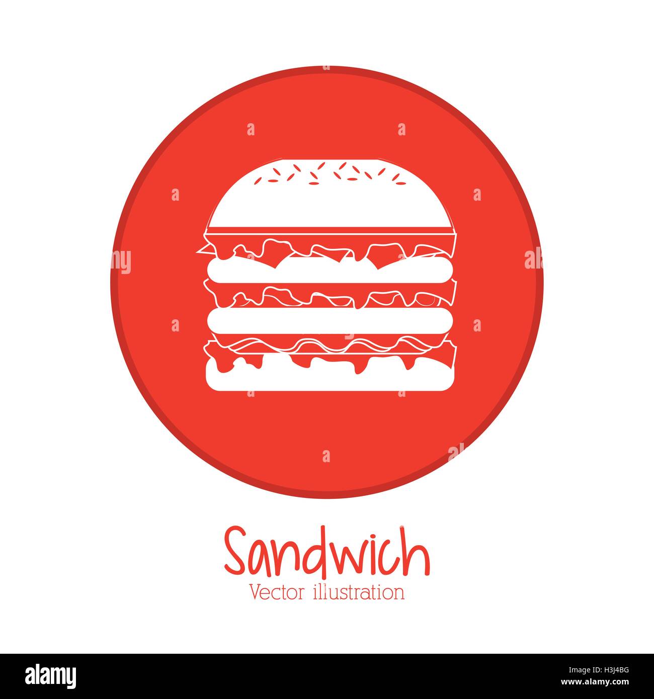 Sandwich design. fast food illustration. menu concept Stock Vector ...