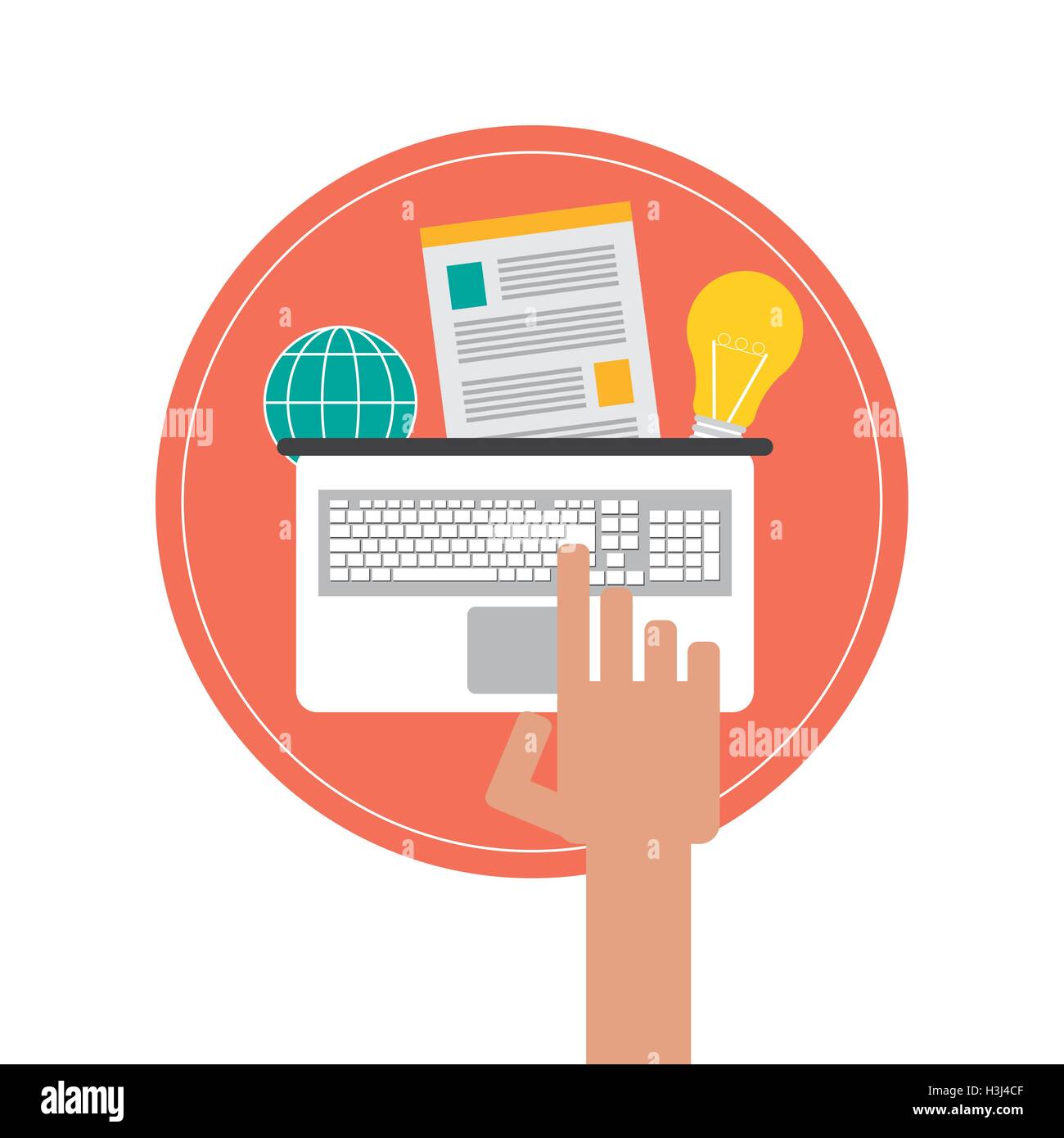Flat illustration about customer service design Stock Vector Image ...