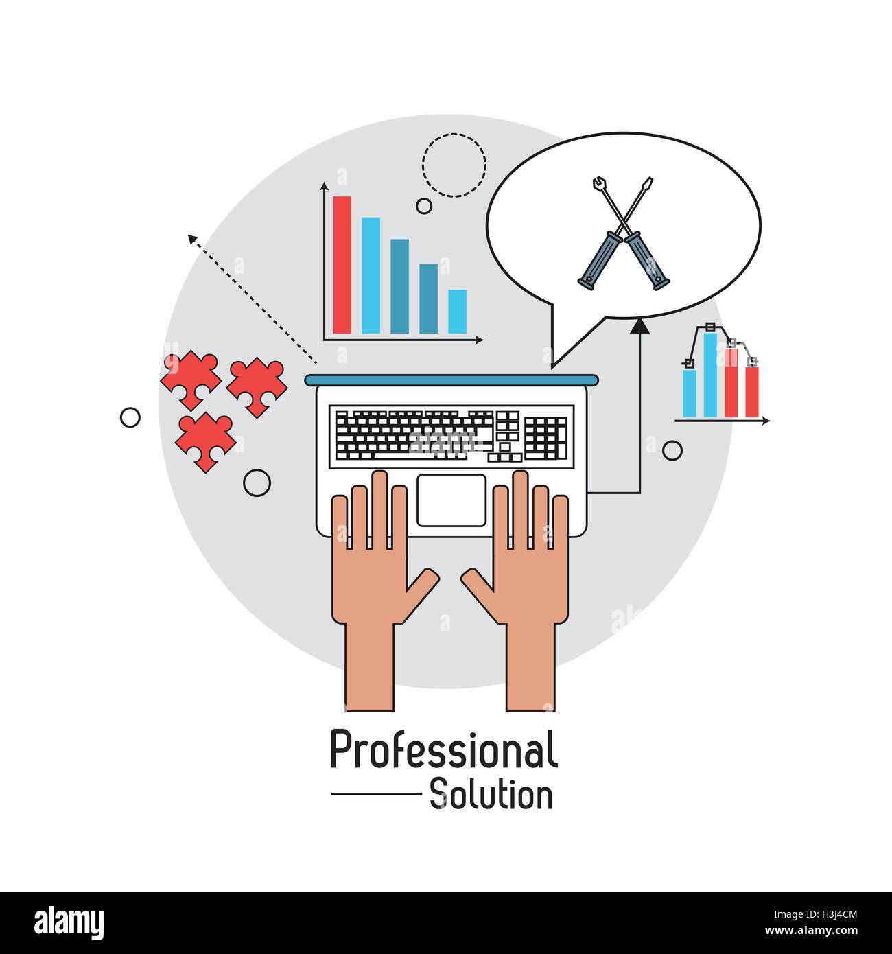 Flat illustration about customer service design Stock Vector Image ...