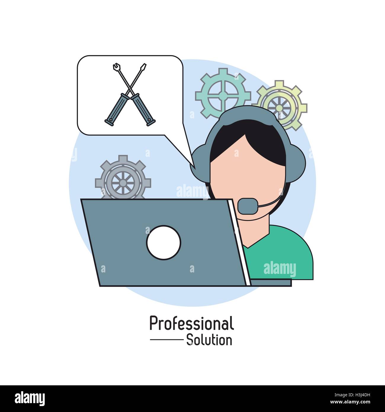 Flat illustration about customer service design Stock Vector Image ...