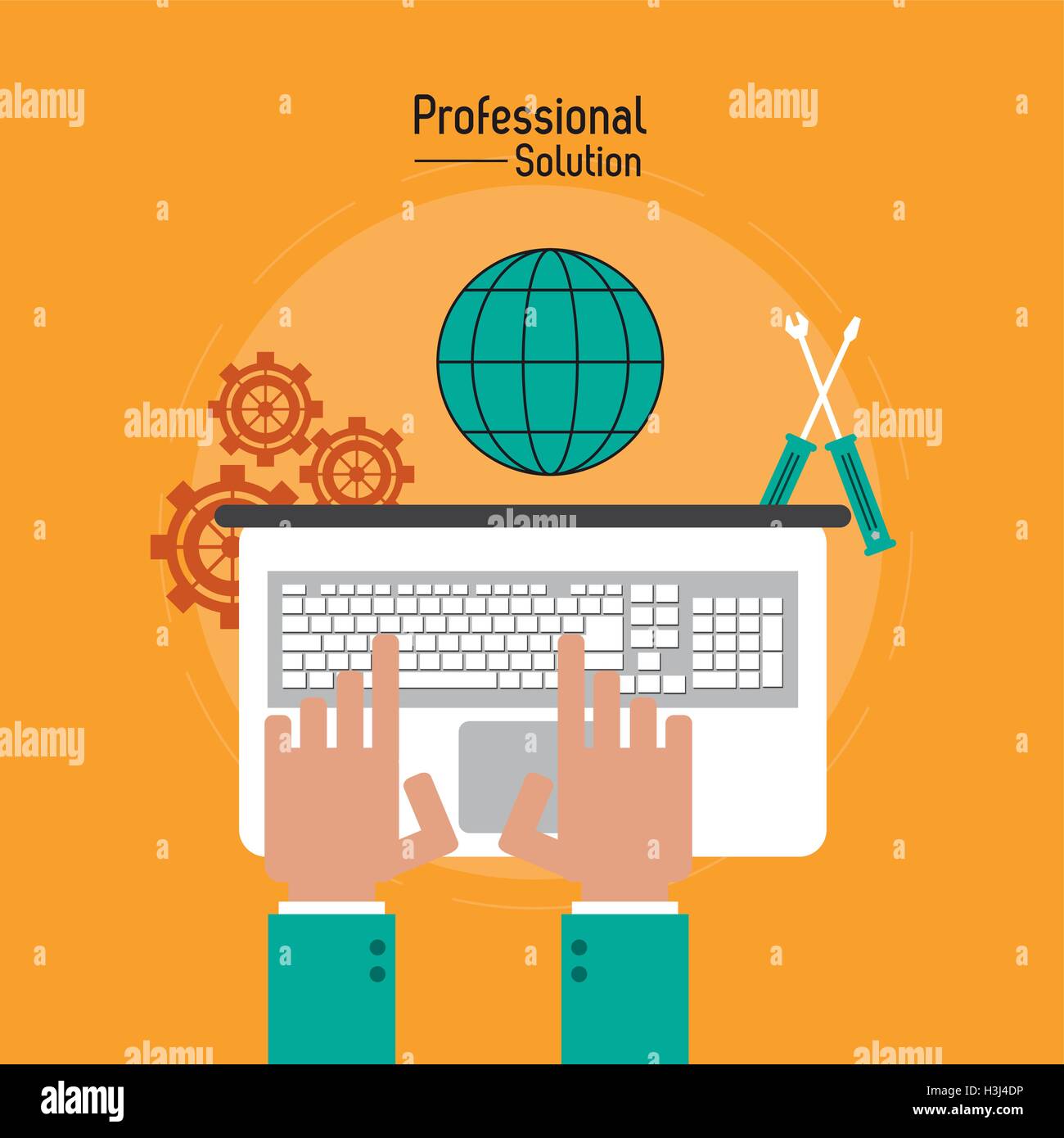 Flat illustration about customer service design Stock Vector Image ...