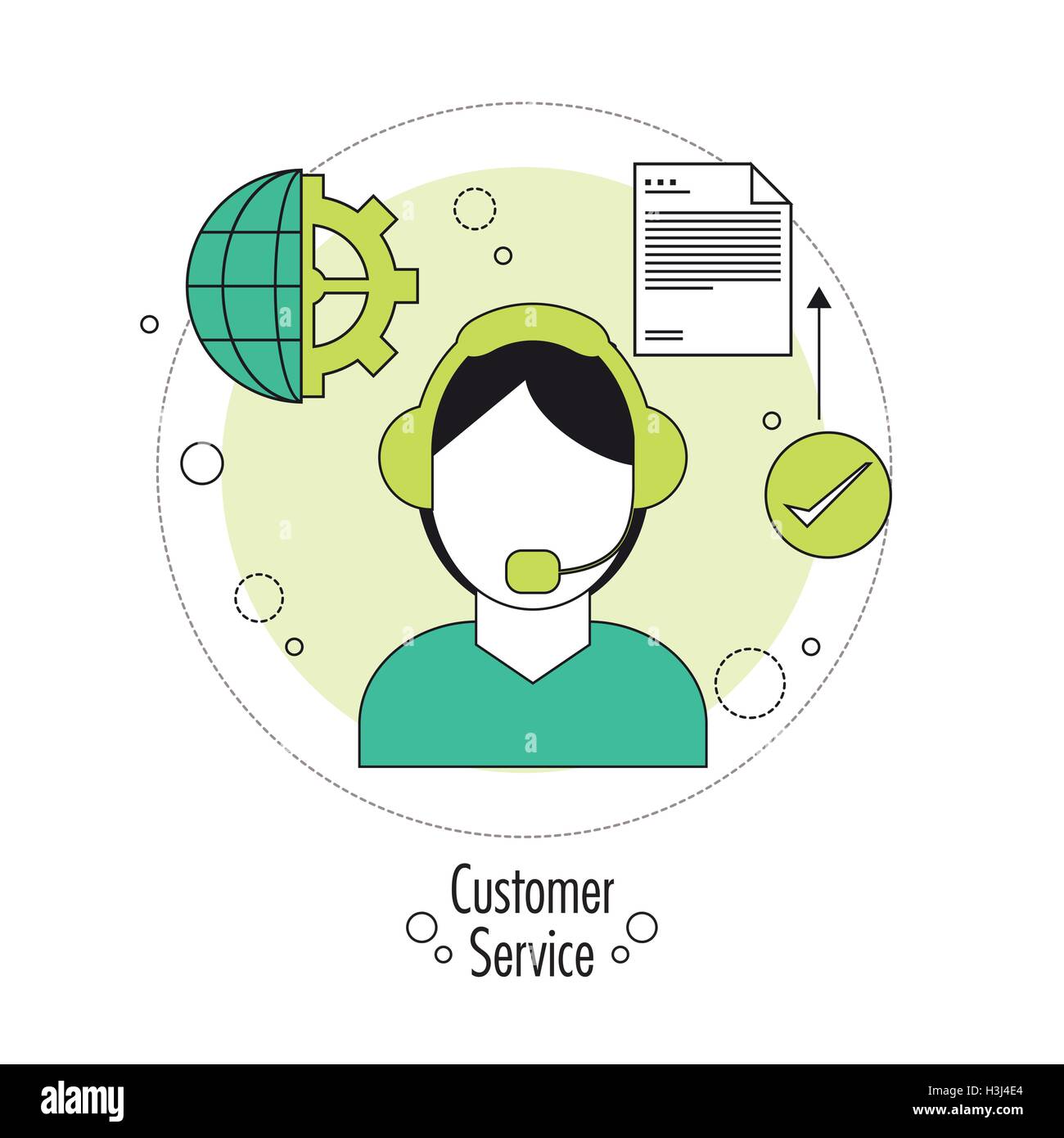 Flat illustration about customer service design Stock Vector Image ...