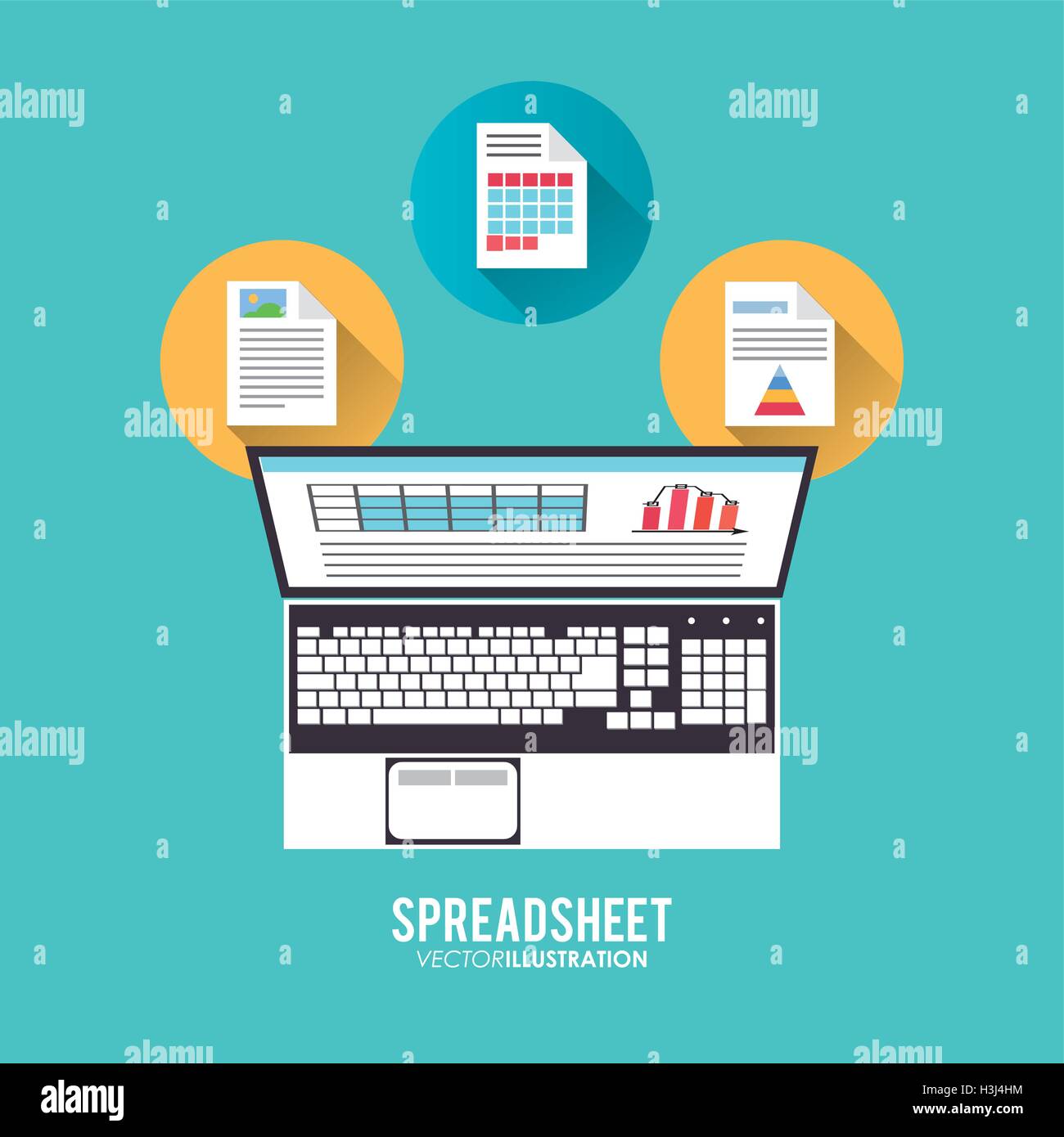 Spreadsheet design, business and infographic concept Stock Vector Image ...