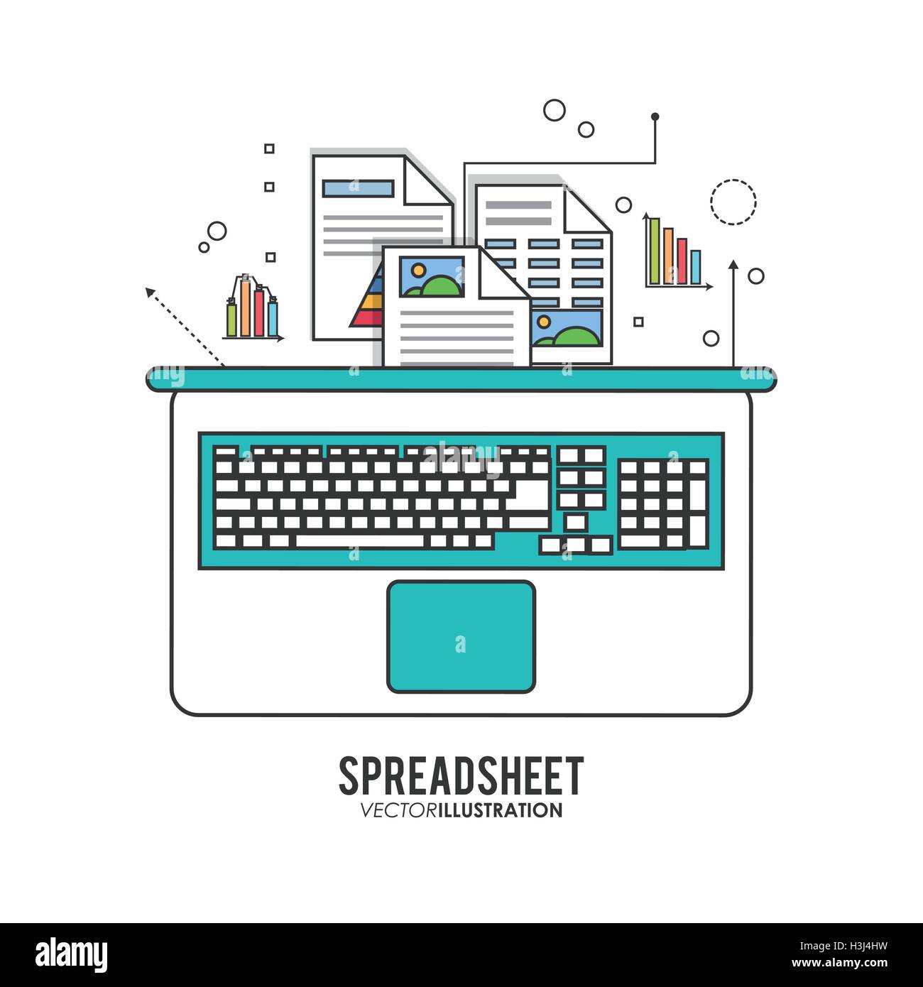 Spreadsheet design, business and infographic concept Stock Vector Image ...