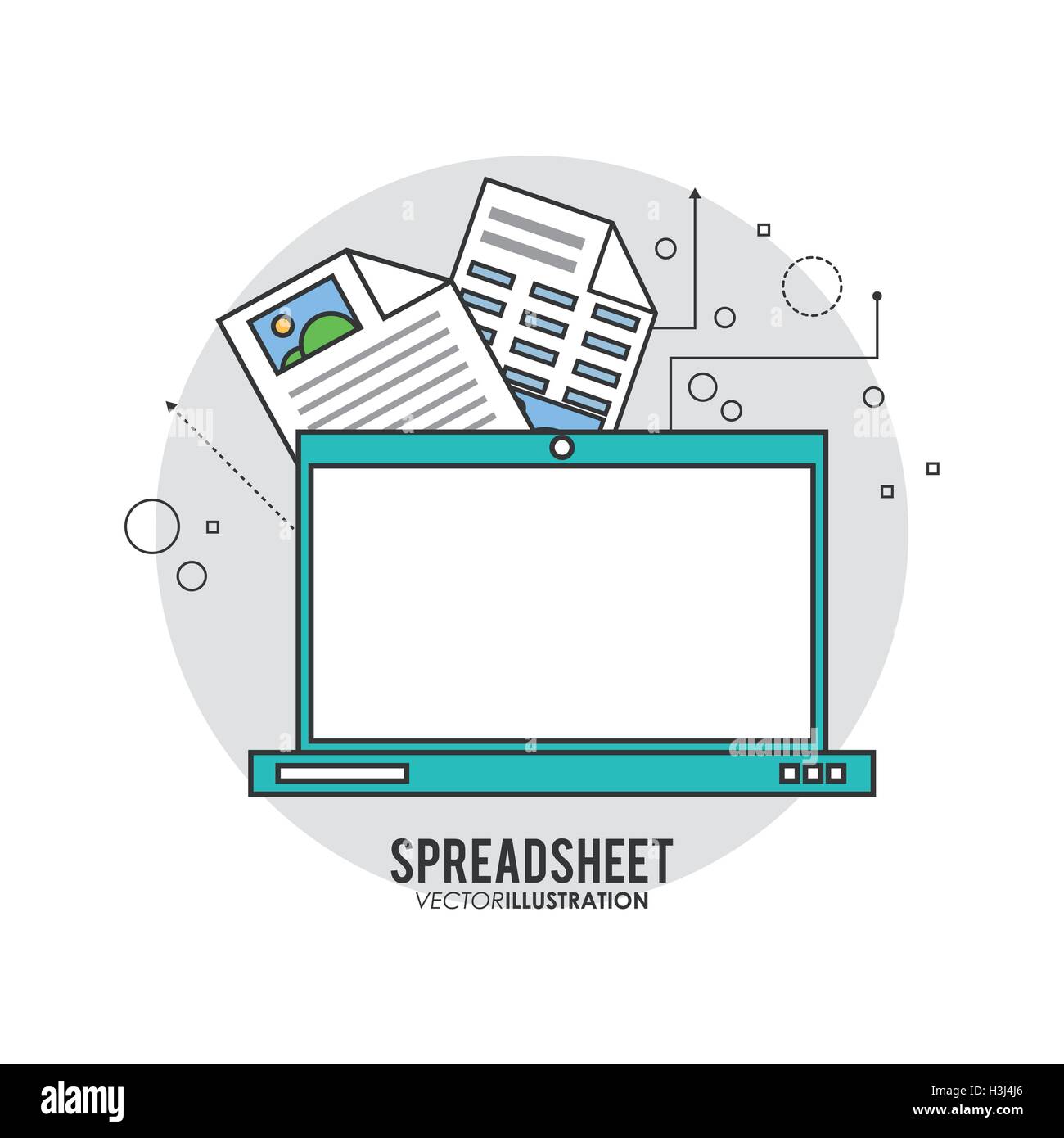 Spreadsheet design, business and infographic concept Stock Vector Image ...