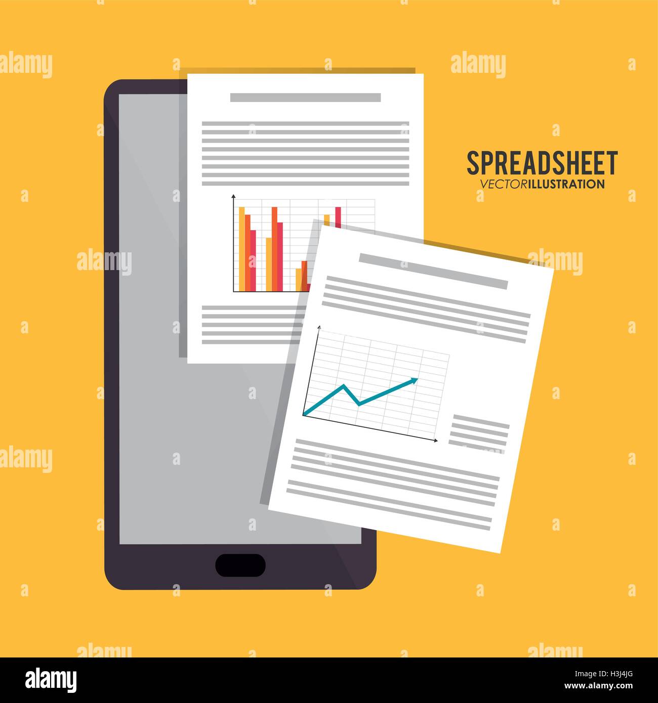 Spreadsheet design, business and infographic concept Stock Vector Image ...