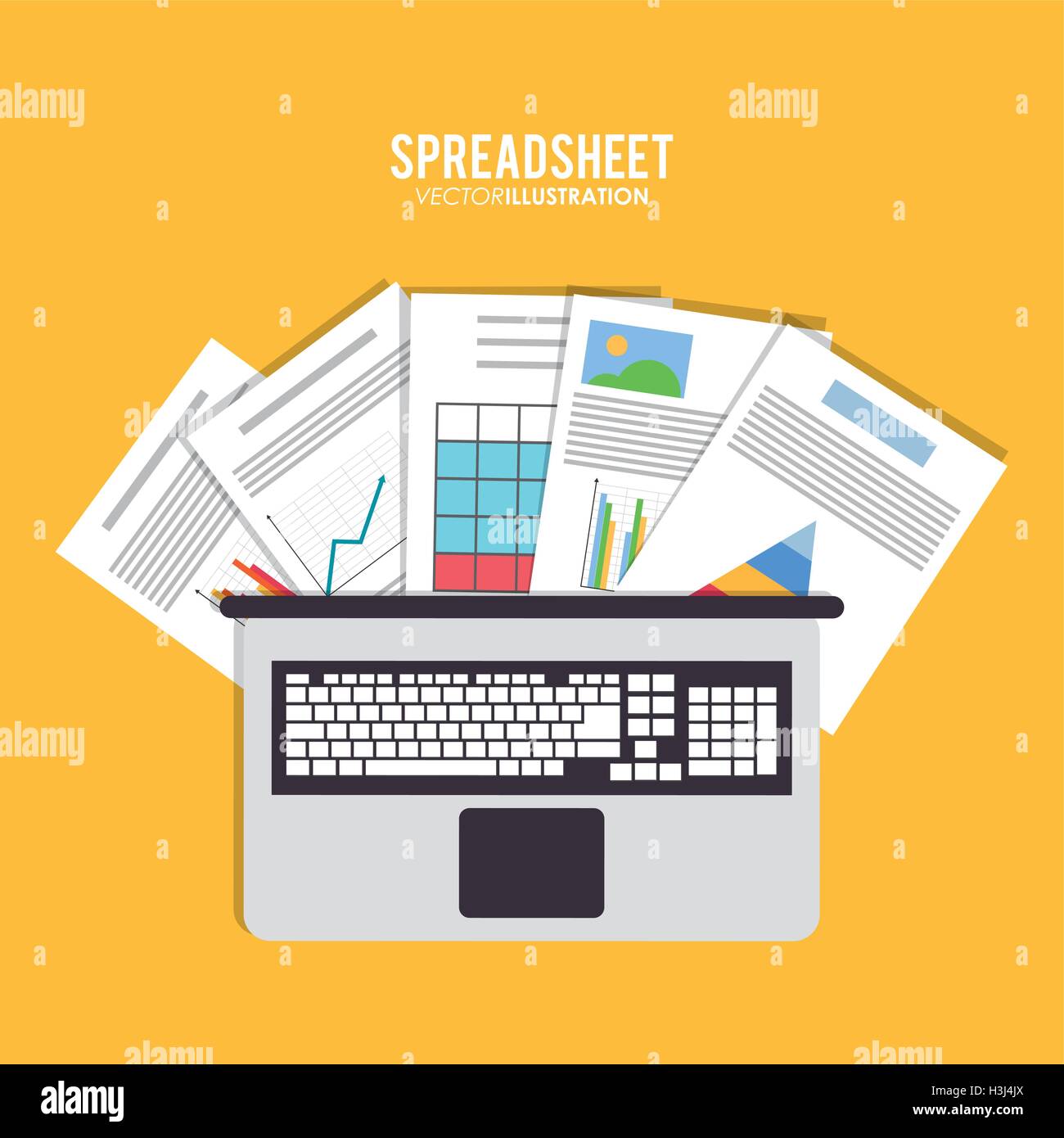 Spreadsheet design, business and infographic concept Stock Vector Image ...