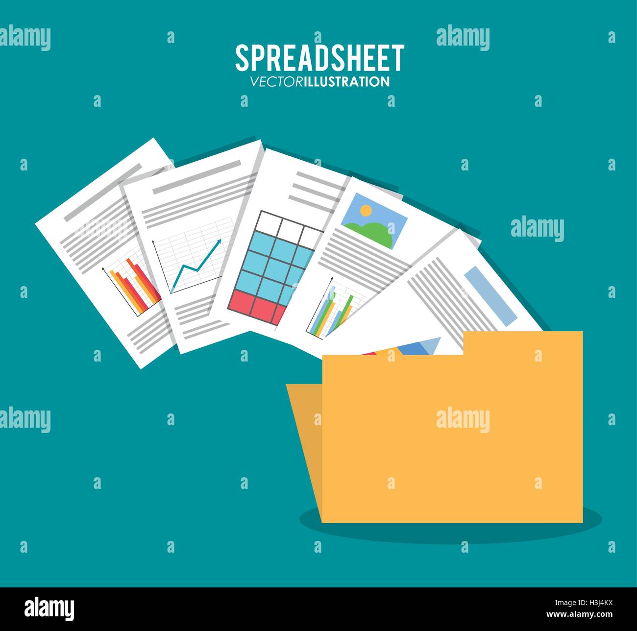 Spreadsheet design, business and infographic concept Stock Vector Image ...