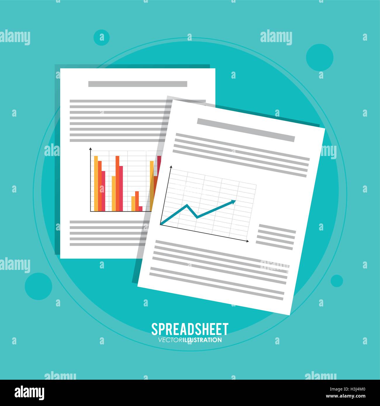 Spreadsheet design, business and infographic concept Stock Vector Image ...
