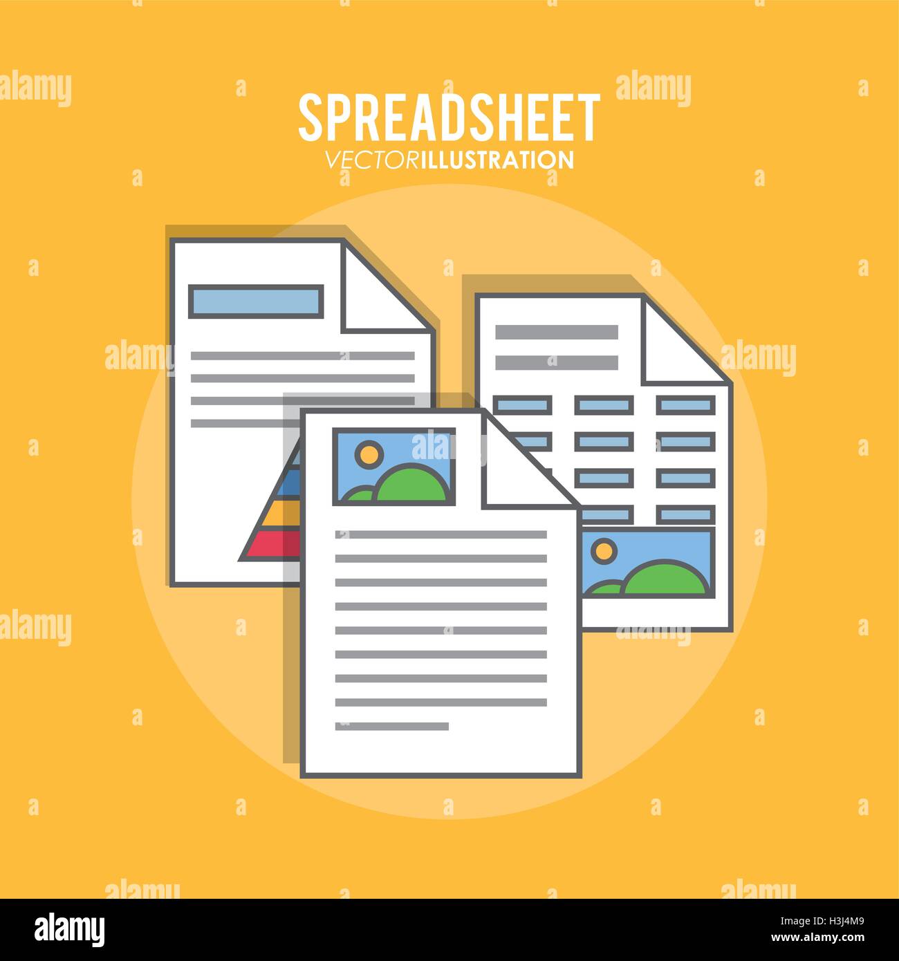 Spreadsheet design, business and infographic concept Stock Vector Image ...