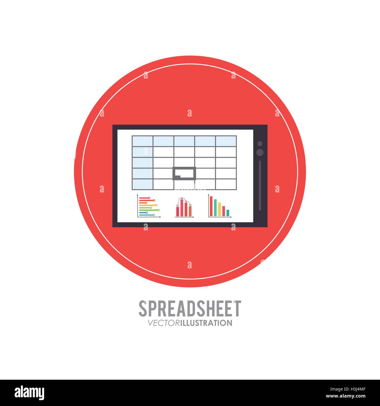 Spreadsheet design, technology and infographic concept Stock Vector ...